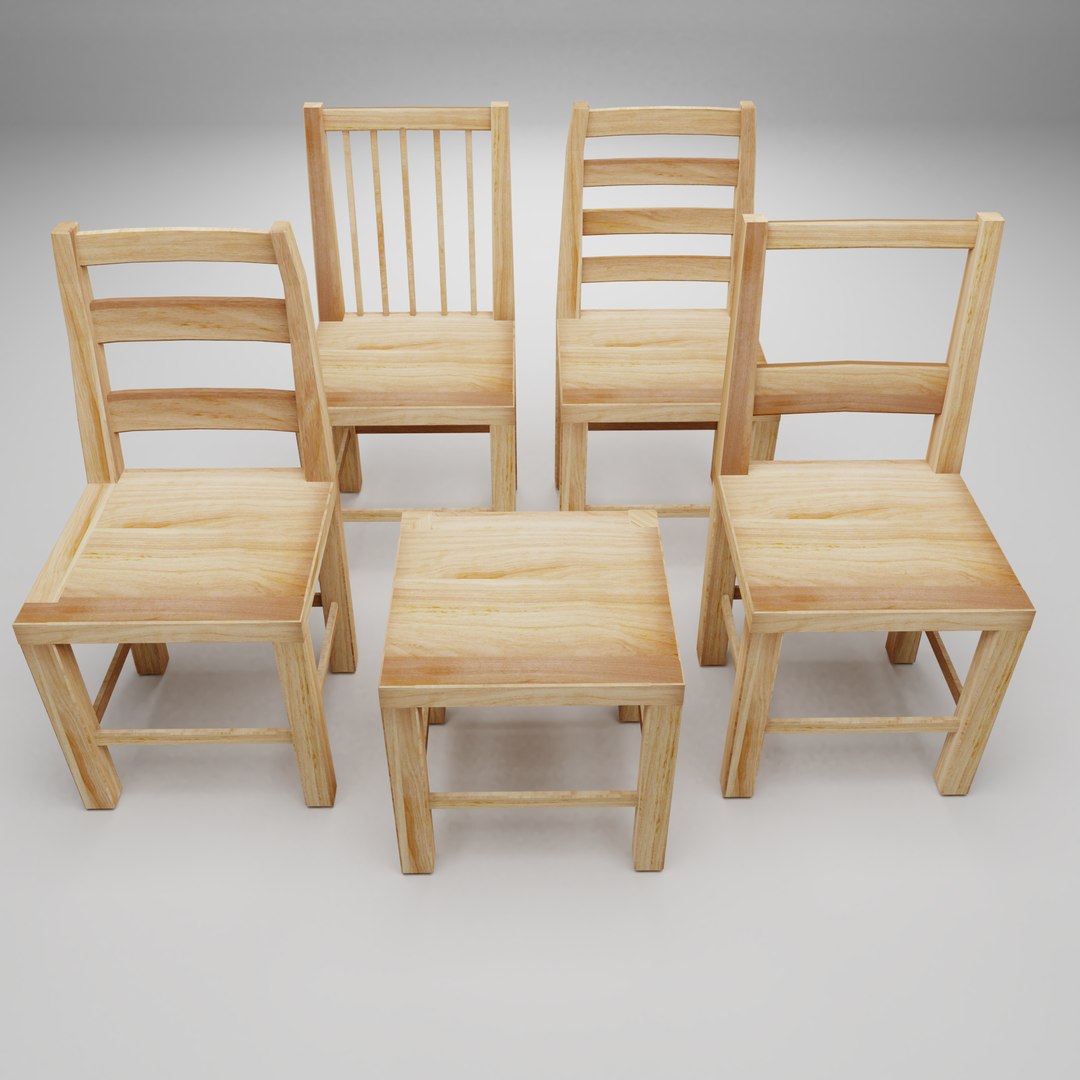 3D wood chair wooden - TurboSquid 1376796