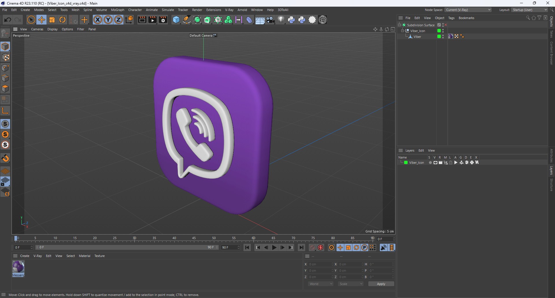 Viber Icon 3D Model - TurboSquid 2273902