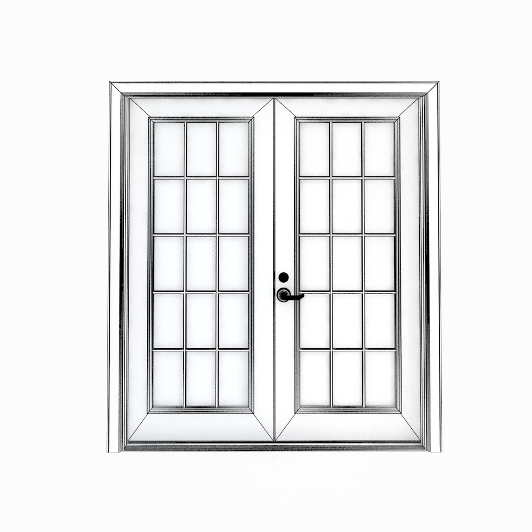 French Doors 3d Model