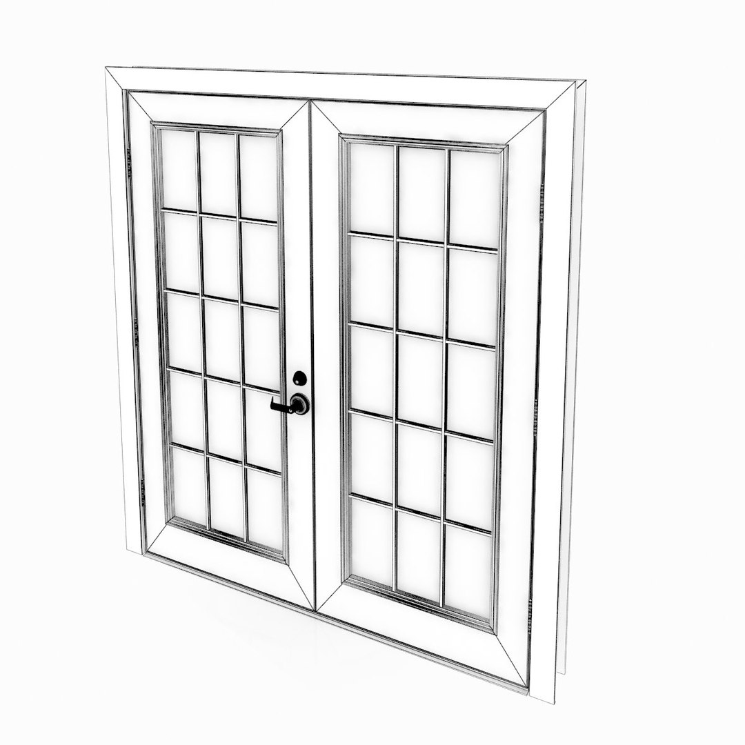 French Doors 3d Model