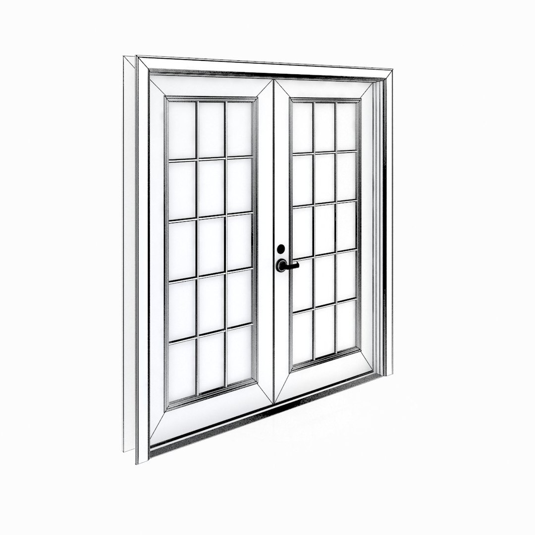 French Doors 3d Model