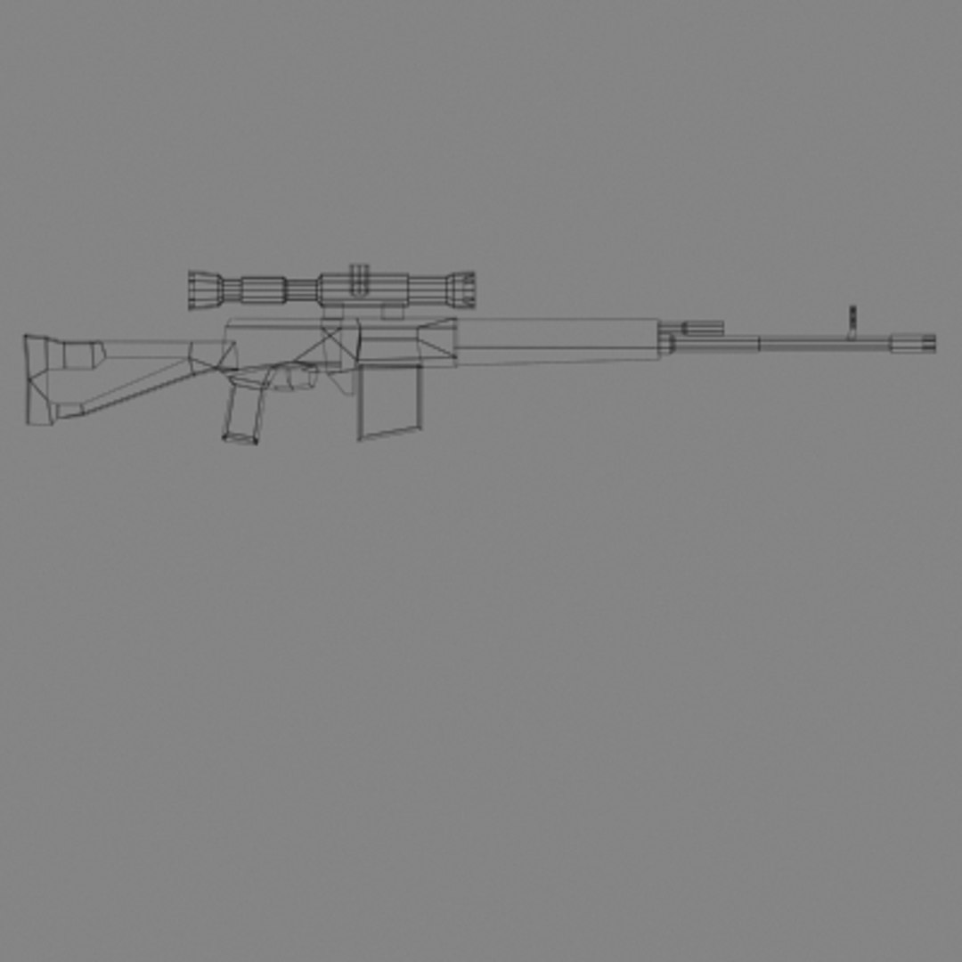 3d Sniper Rifle Model