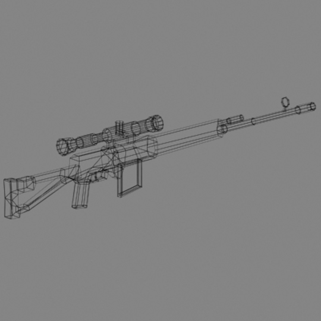 3d Sniper Rifle Model