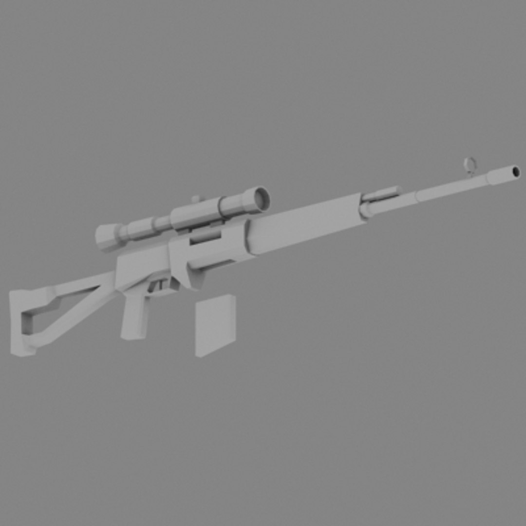 3d Sniper Rifle Model