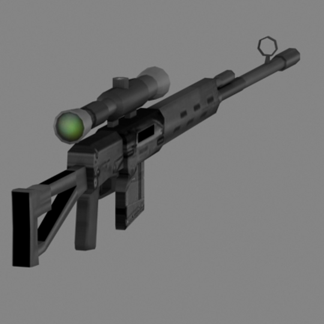 3d Sniper Rifle Model