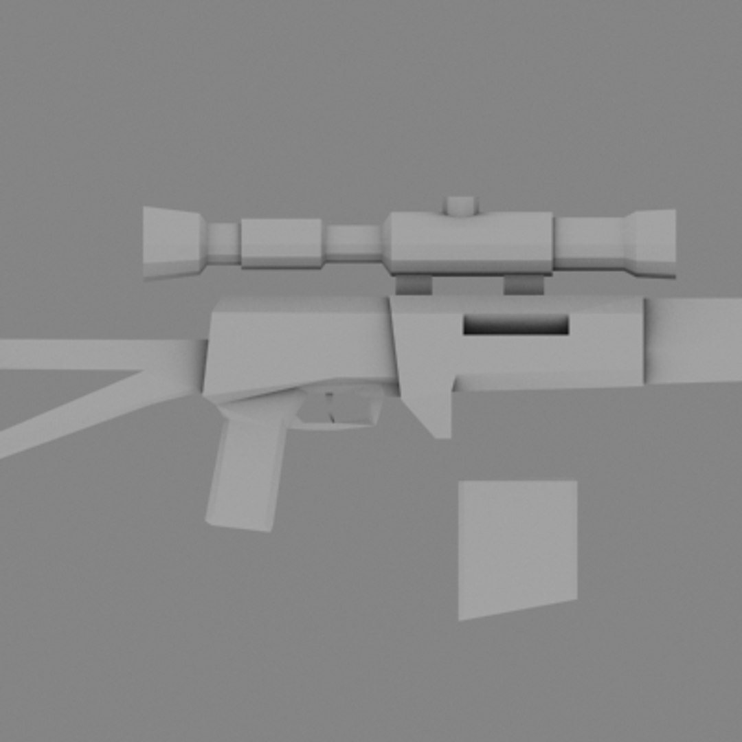 3d Sniper Rifle Model
