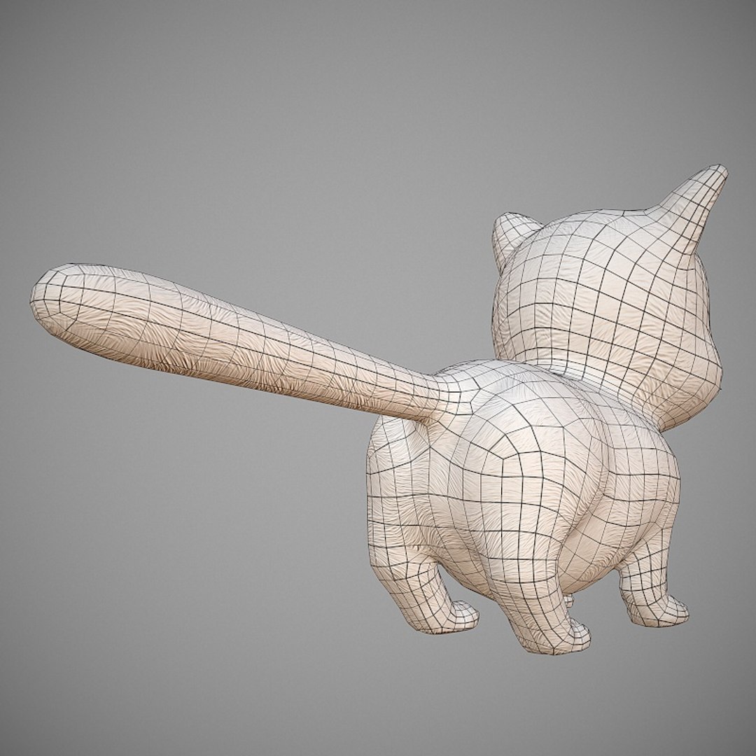 Katty Cartoon Cat Model - TurboSquid 1335322