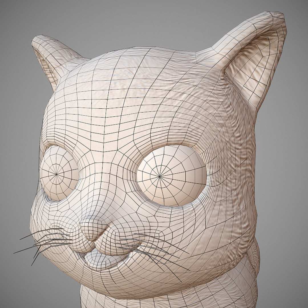 Katty Cartoon Cat Model - TurboSquid 1335322