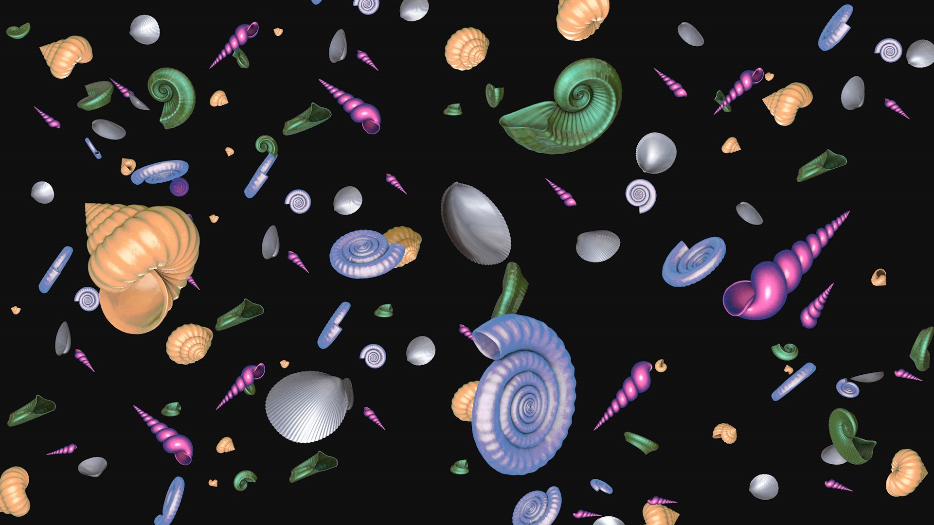 Shells And Ammonites 3D Model - TurboSquid 2357387