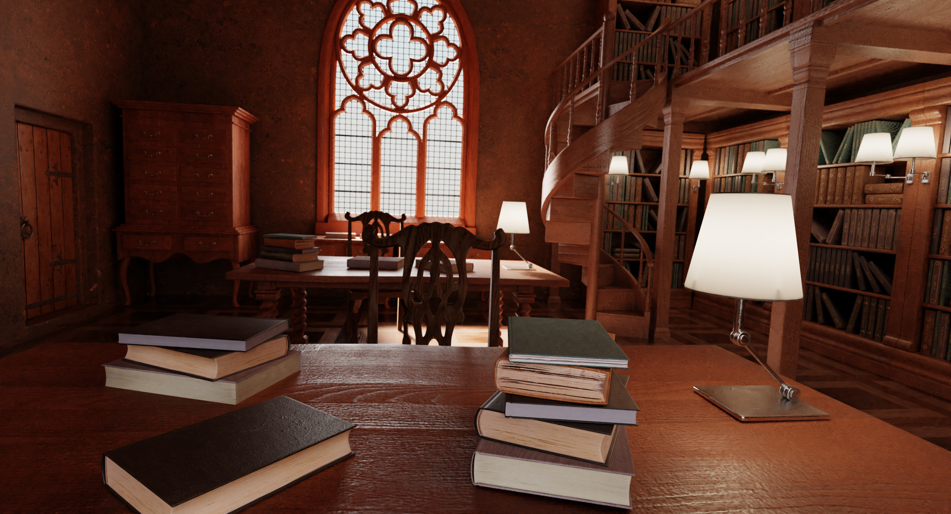 3D old library model - TurboSquid 1377890
