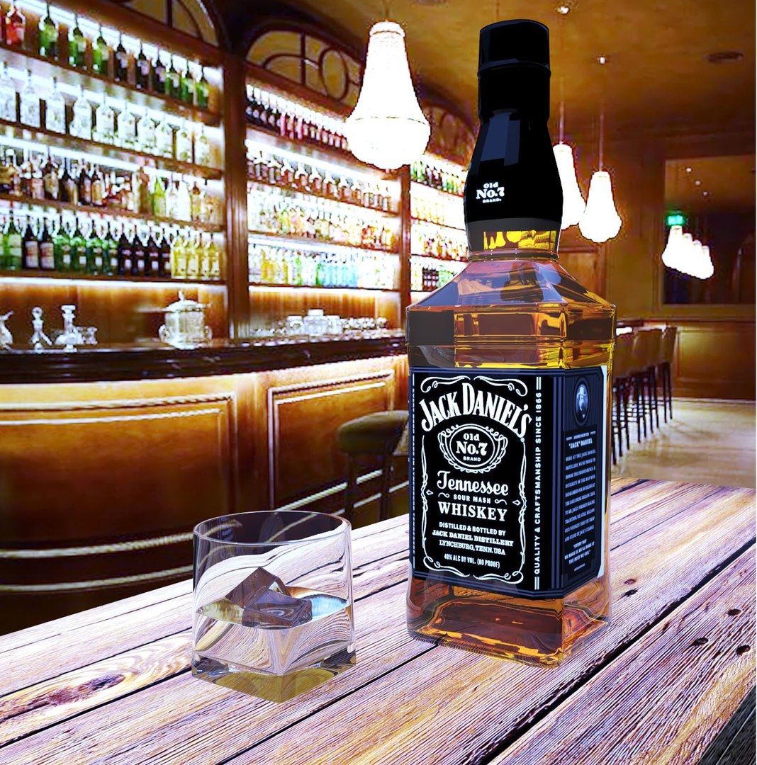Botella Jack Daniels Model - TurboSquid 1842986