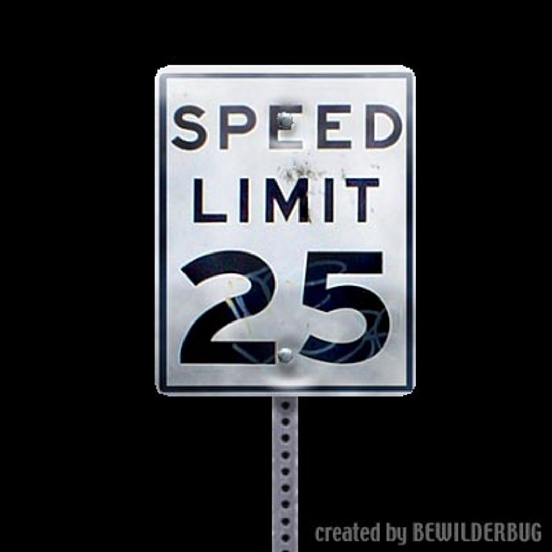 Free 3ds Mode Road Sign 25mph Bw