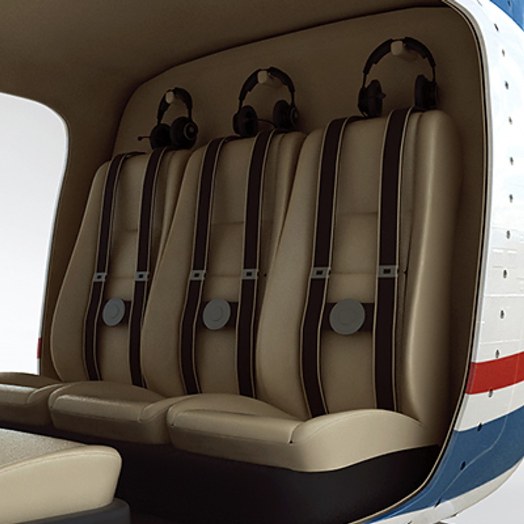 Commercial Bell 206l Interior 3d Model