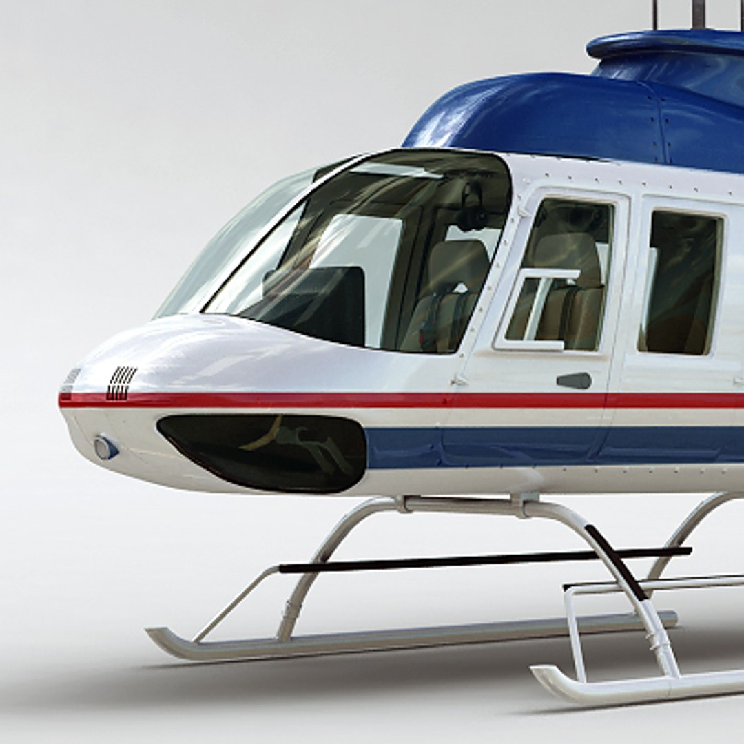 Commercial Bell 206l Interior 3d Model