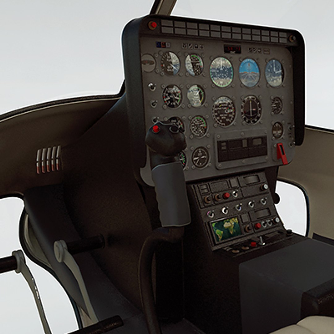 Commercial Bell 206l Interior 3d Model