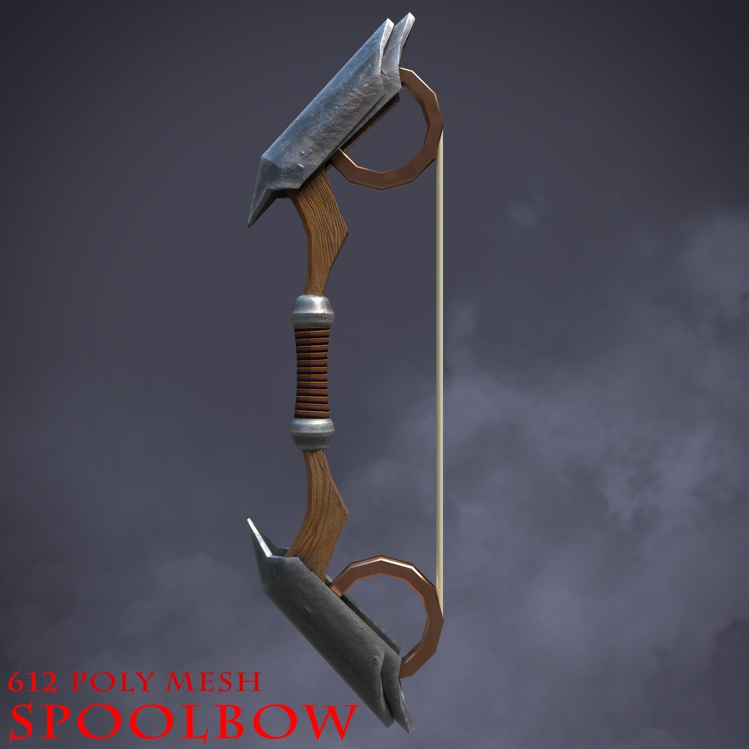 Game Ready Low Poly Fantasy Compound Bow Model - TurboSquid 1851260