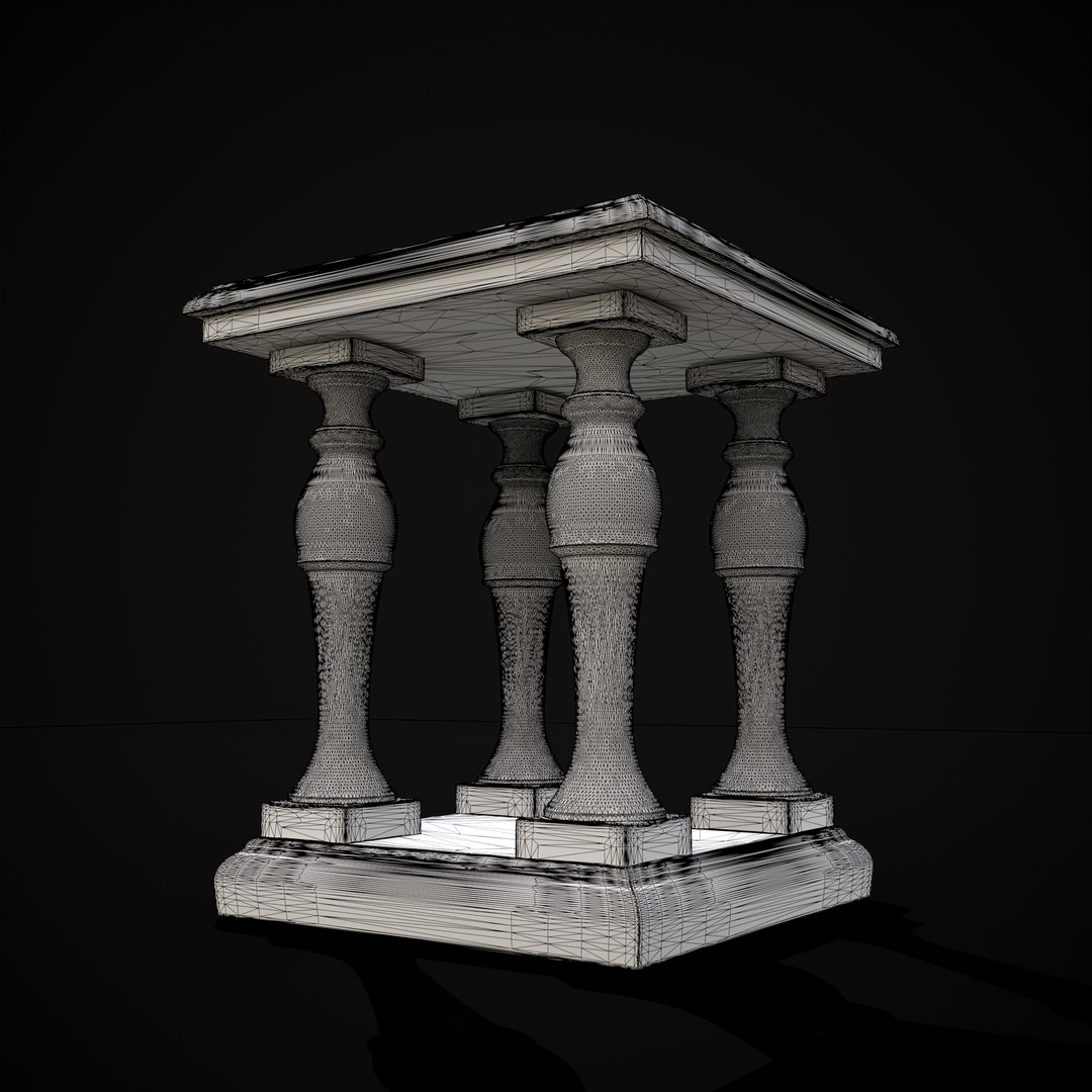 Square Marble Table 3D print model 3D model - TurboSquid 2133853