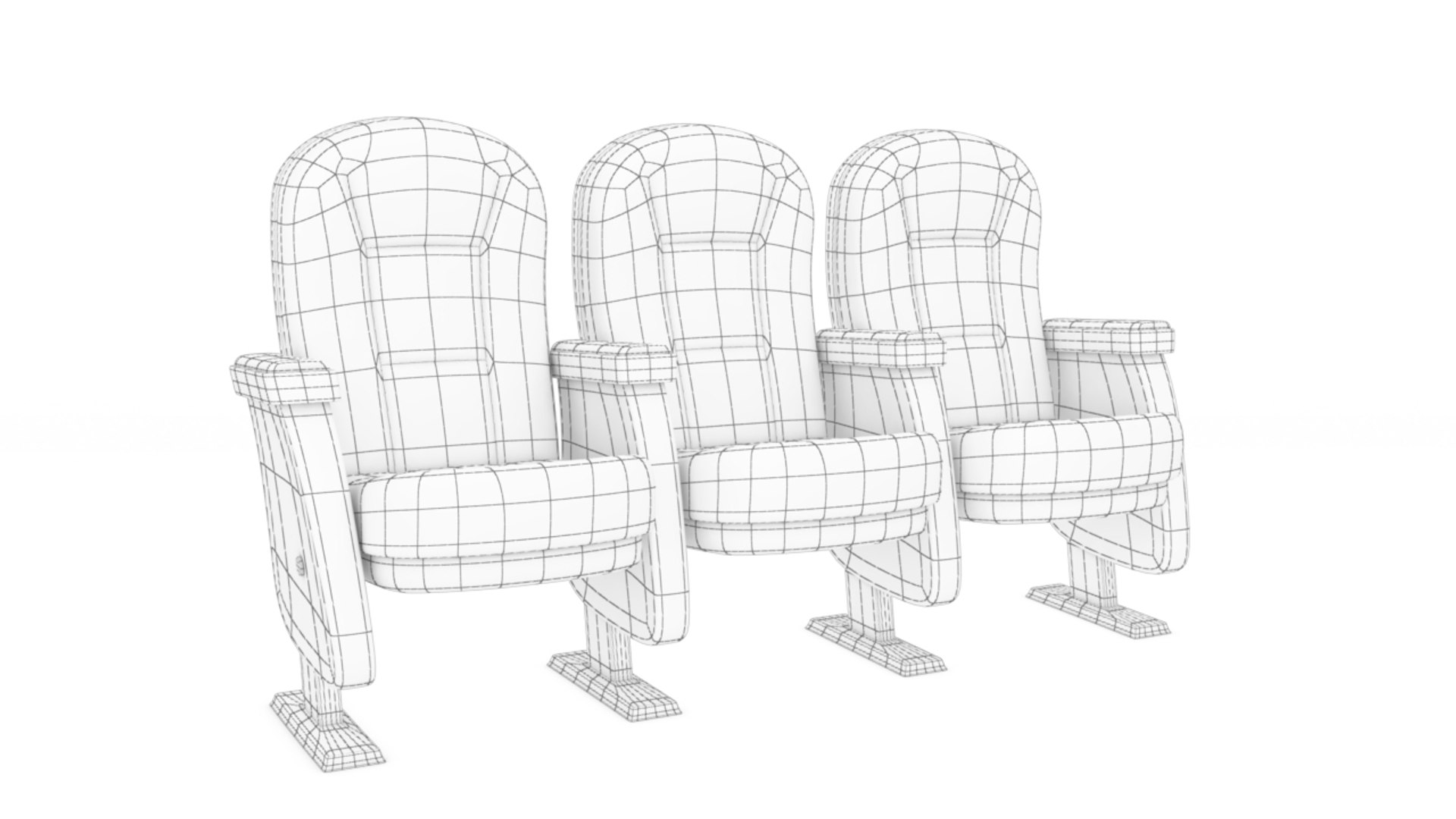 Cartoon Theater Seat 3d Max