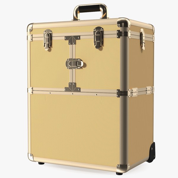 3D Golden Rolling Makeup Case Folded model - TurboSquid 1812143