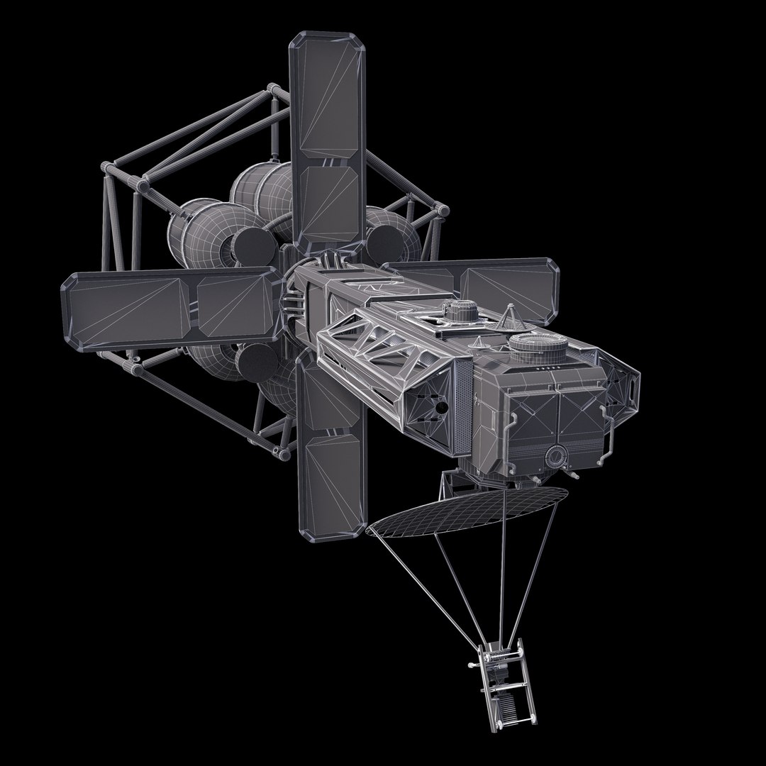 3d Futuristic Satellite Sci Fi Model