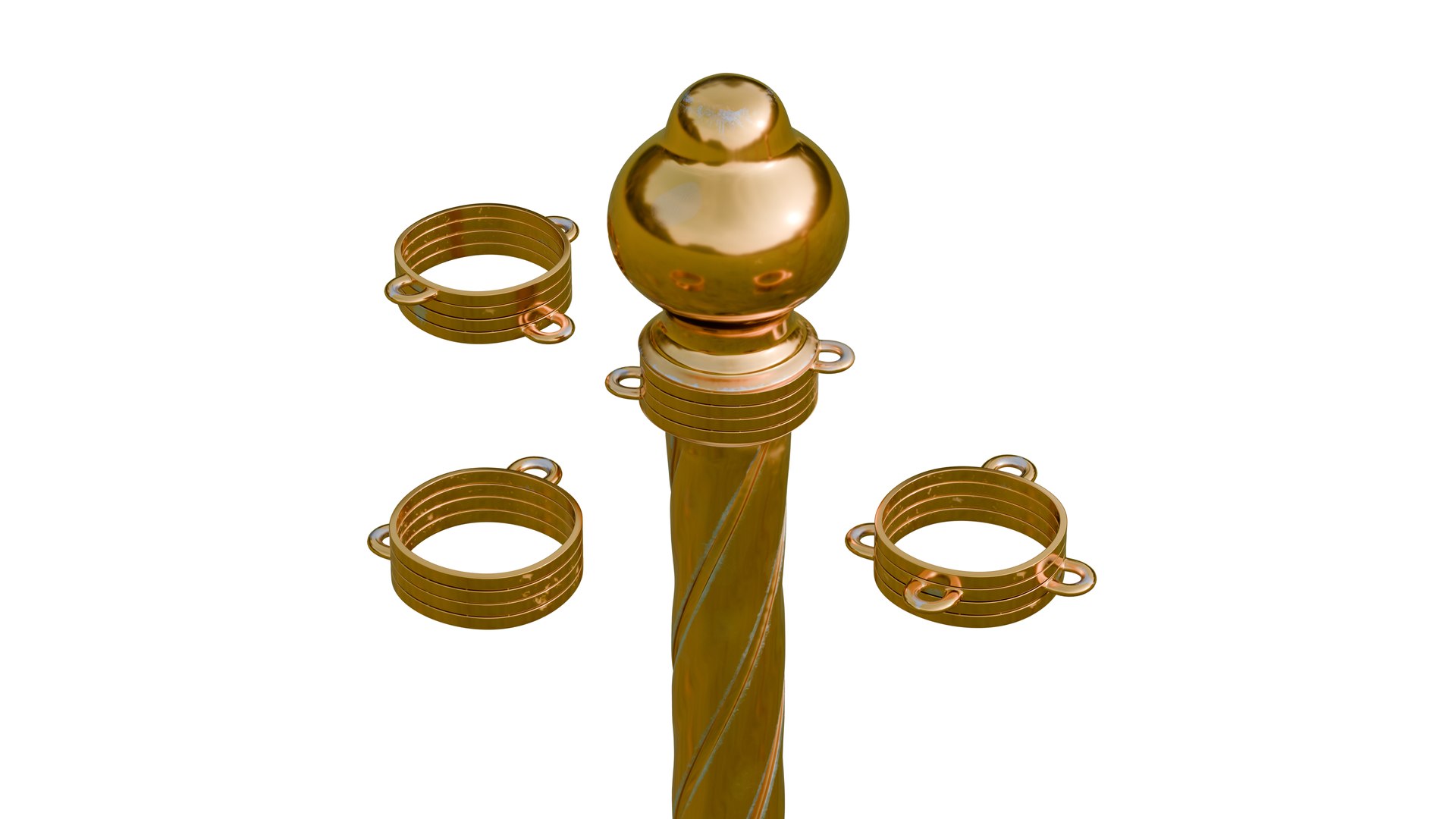 3D Stanchion - TurboSquid 2237978