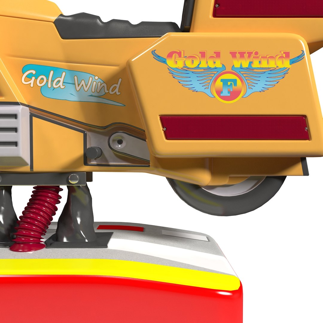 Kids Coin Operated Motorcycle 3d Model