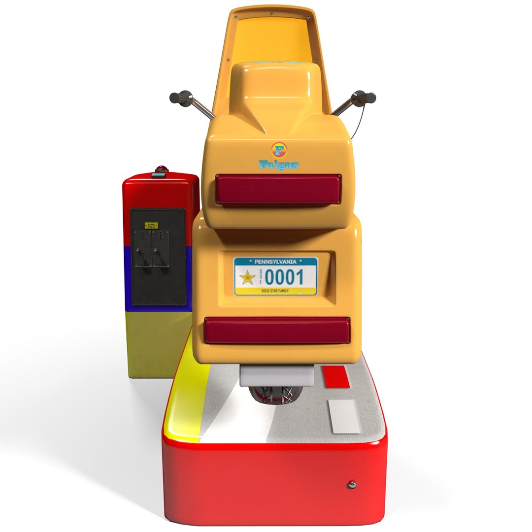 Kids Coin Operated Motorcycle 3d Model