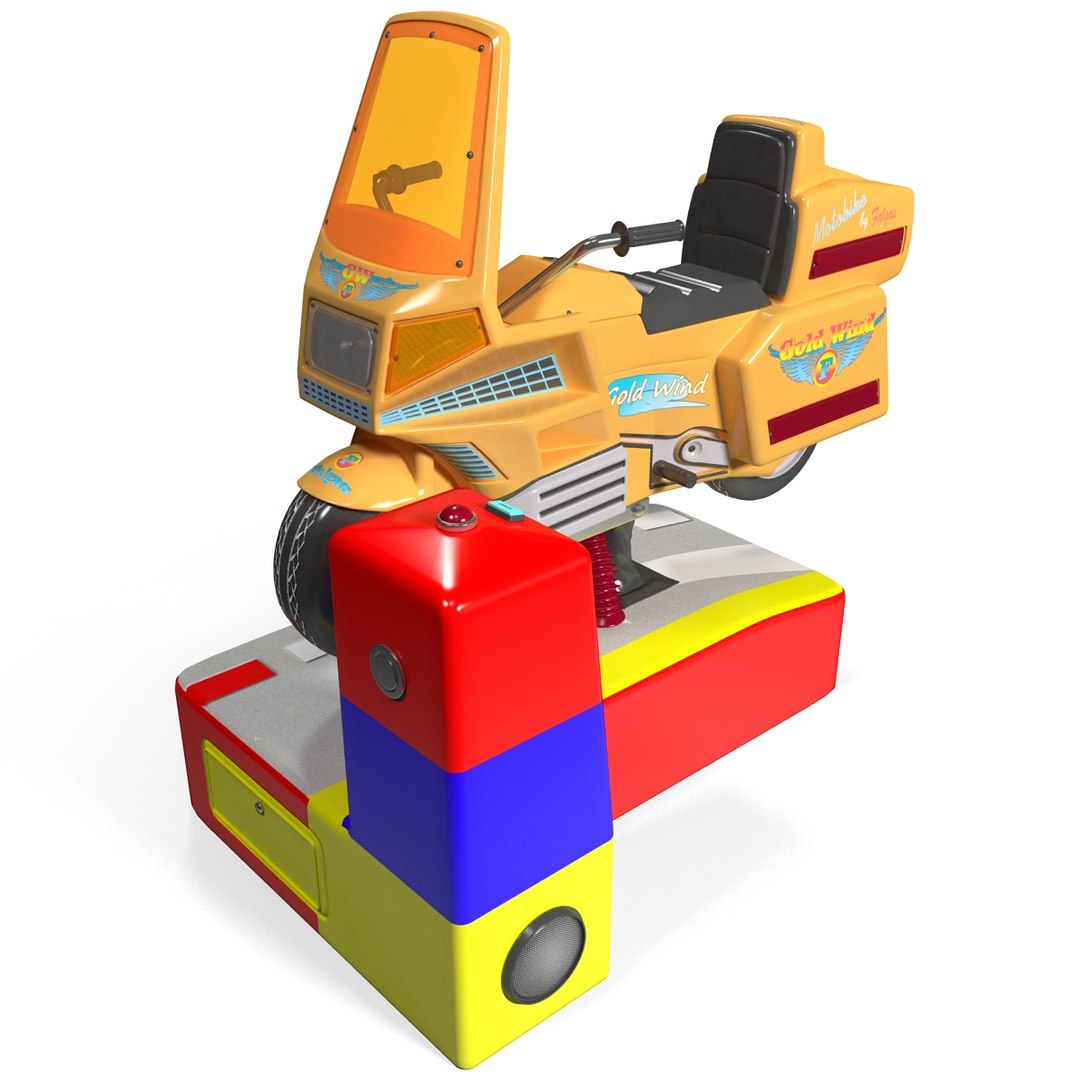 Kids Coin Operated Motorcycle 3d Model