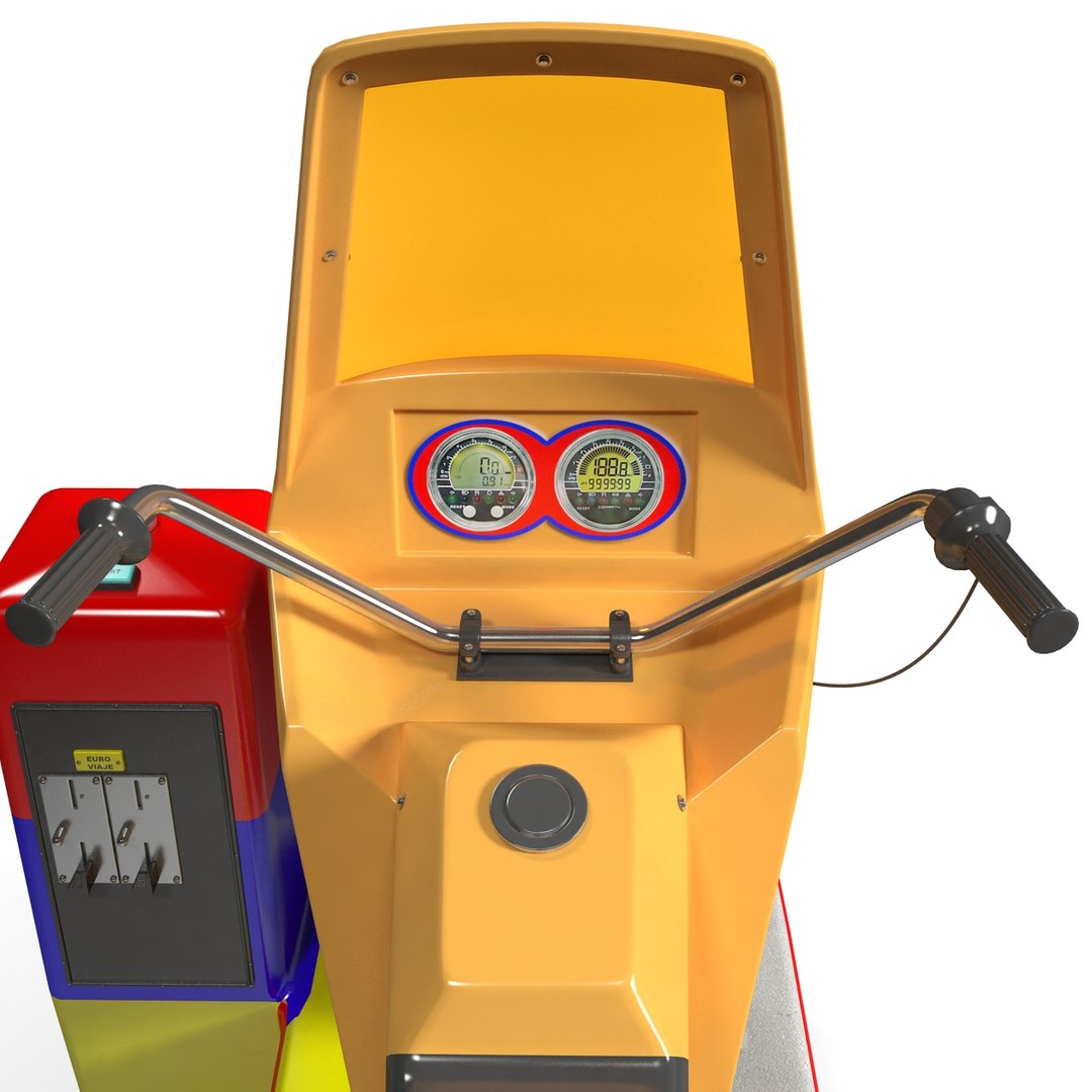 Kids Coin Operated Motorcycle 3d Model