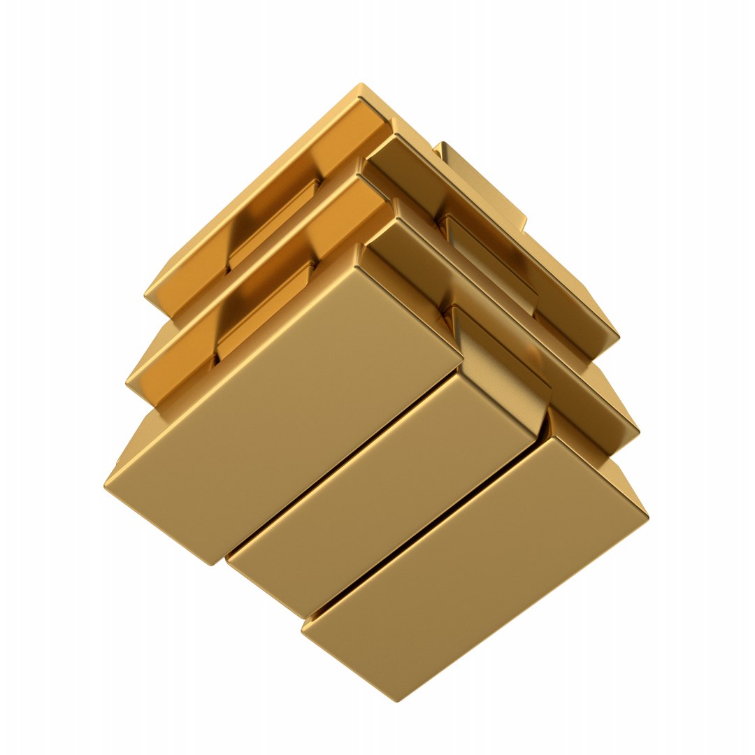 3D Gold Bars Stack - TurboSquid 2234371