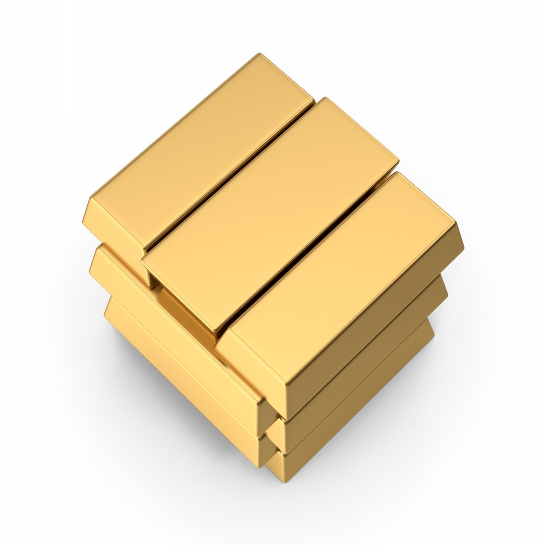 3D Gold Bars Stack - TurboSquid 2234371