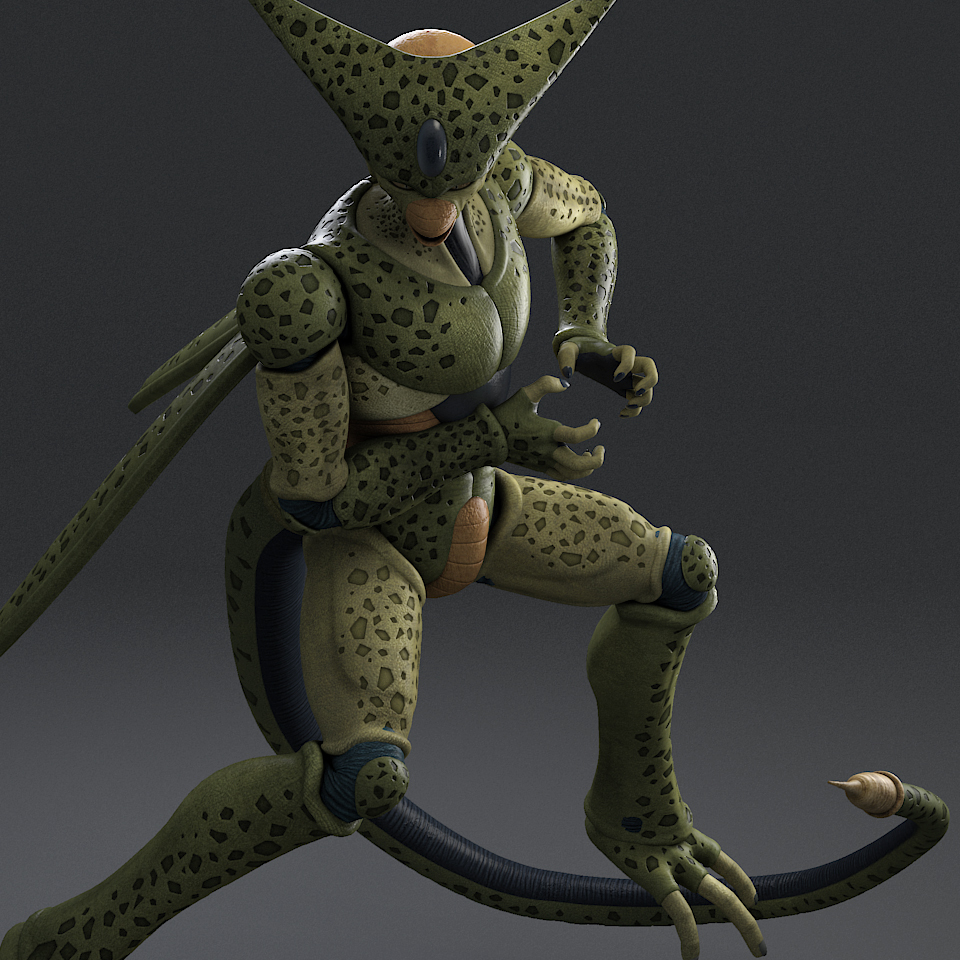 dragon ball cell rigged max