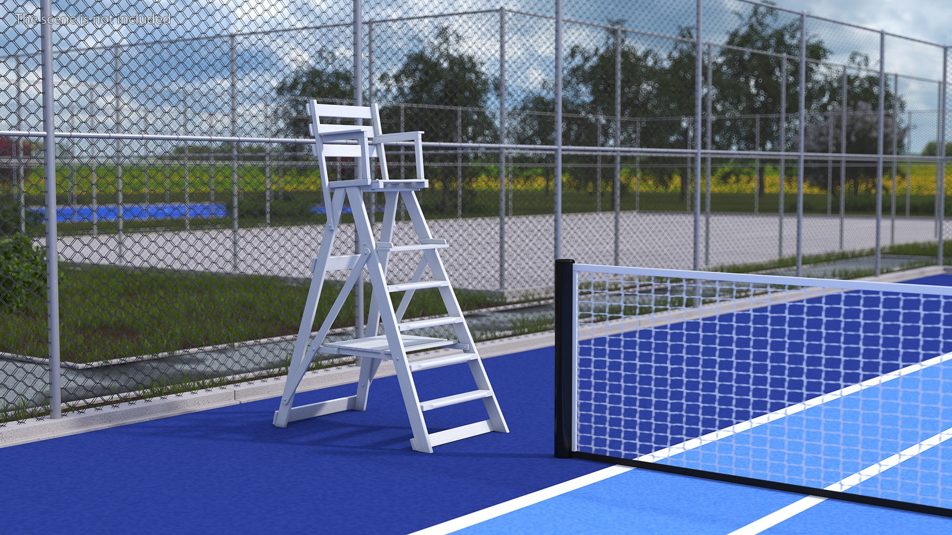Tennis Umpire Chair White 3D Model - TurboSquid 2249622