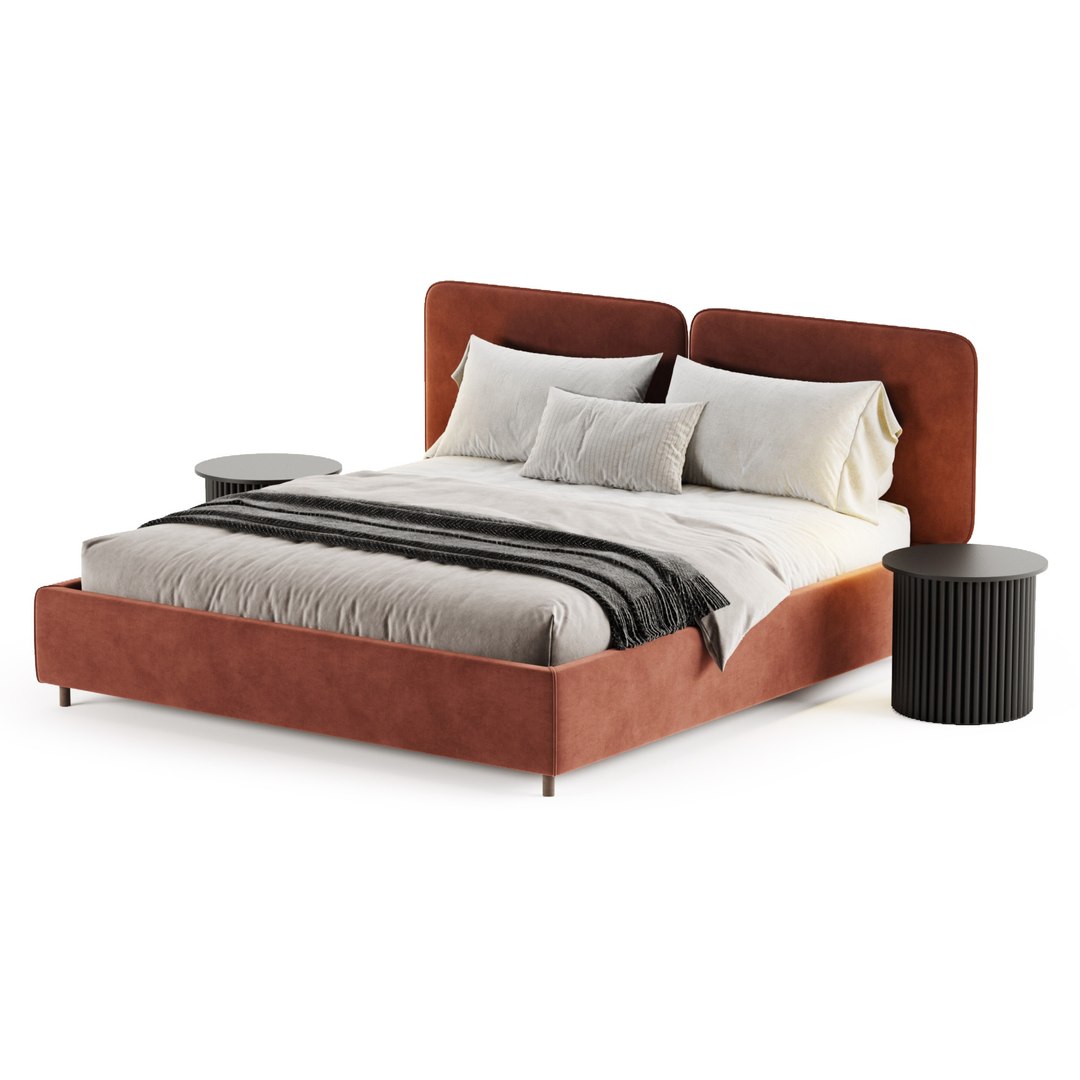 3D Twils Frick Round Bed Model - TurboSquid 2123223