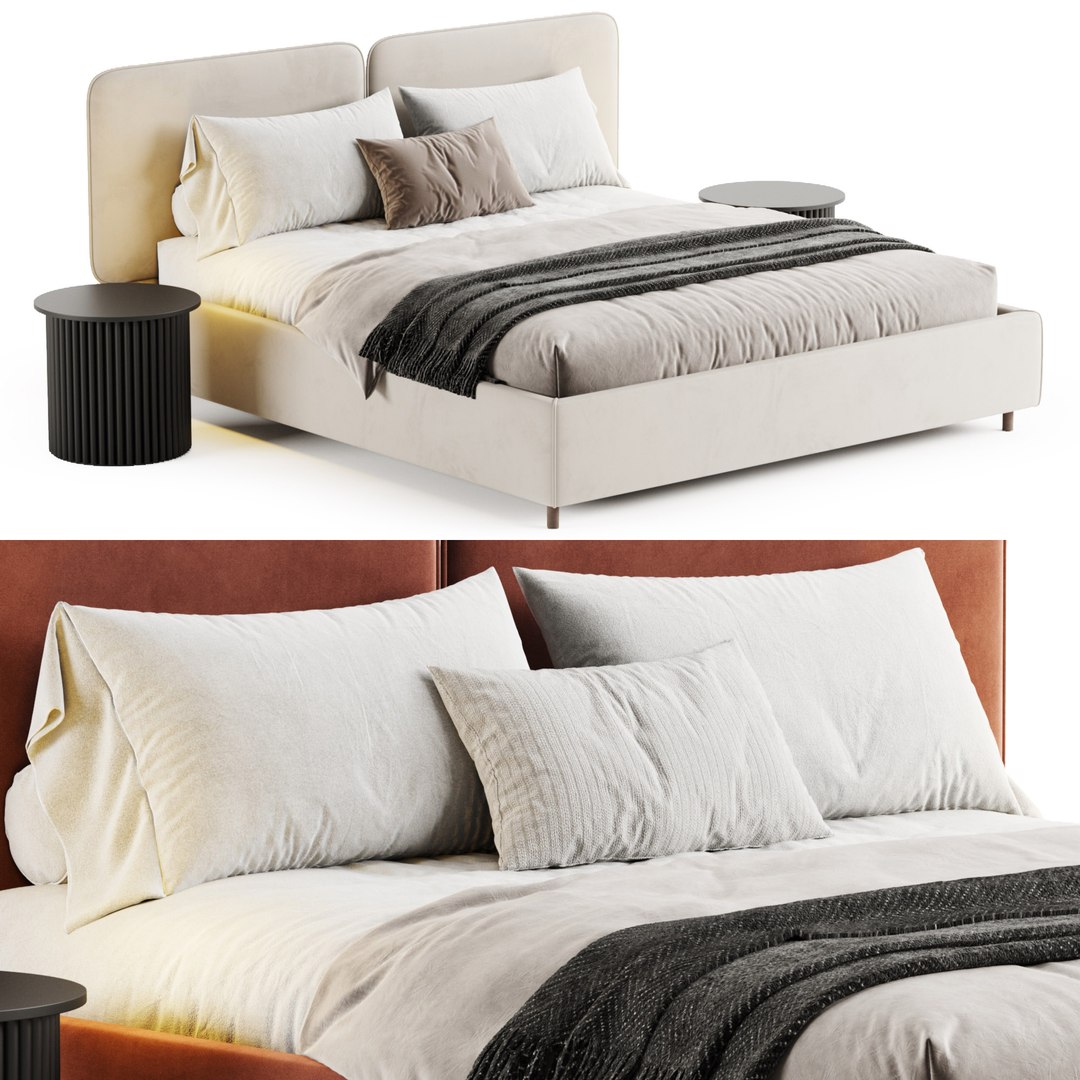 3D Twils Frick Round Bed model - TurboSquid 2123223