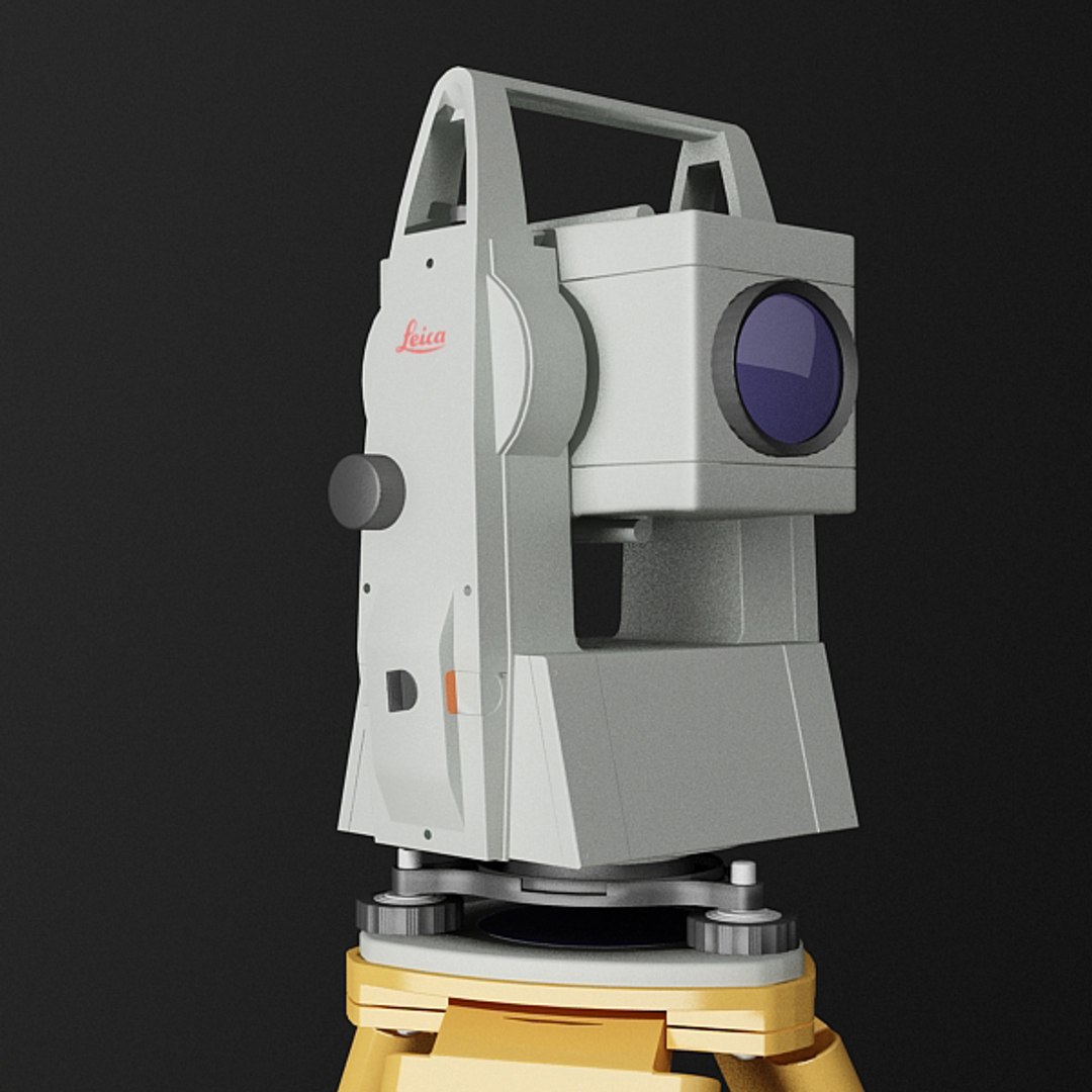 3d Leica Tc 407 Level Model