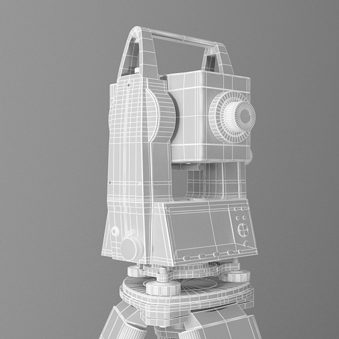 3d Leica Tc 407 Level Model