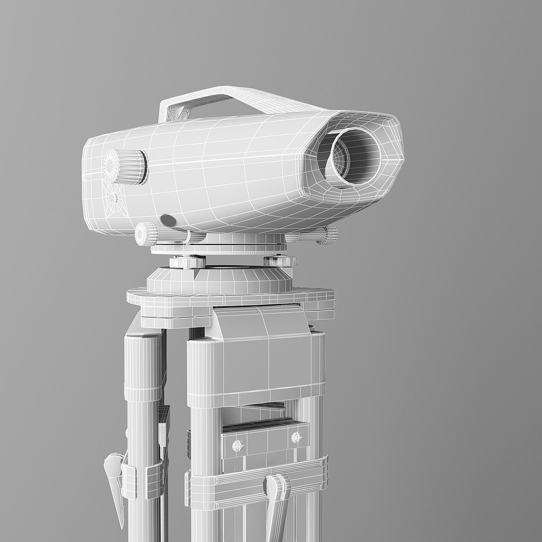 3d Leica Tc 407 Level Model