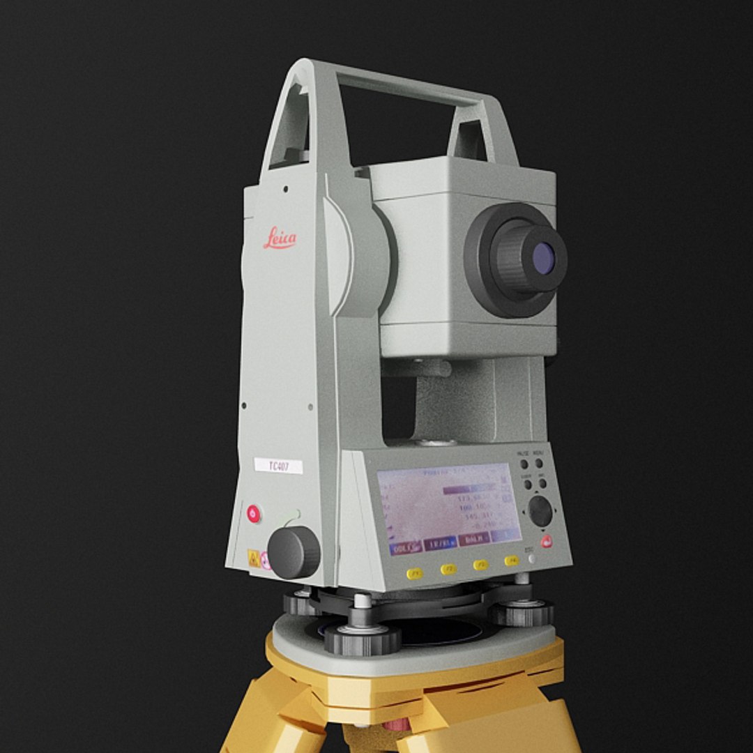 3d Leica Tc 407 Level Model