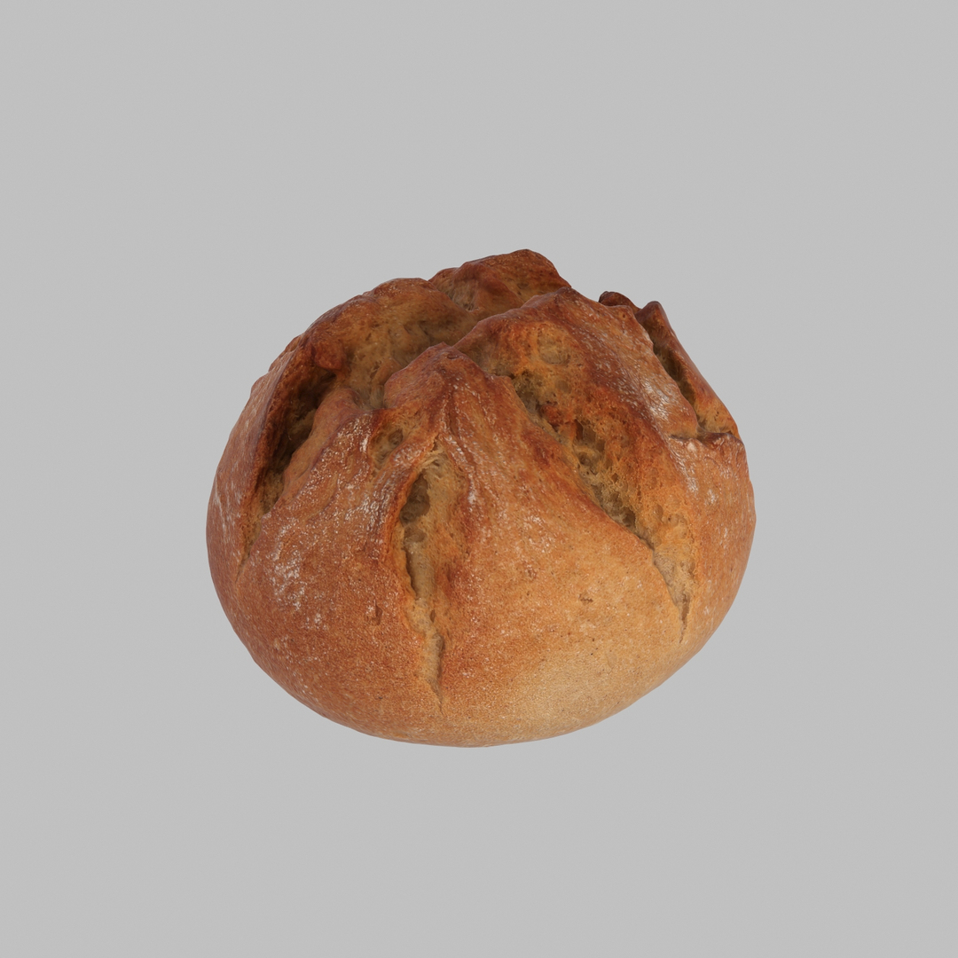 Photoreal Small Rustical Bread 3d Max