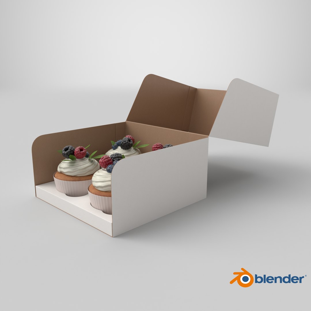 Cupcake Package Box 3D Model - TurboSquid 2507006