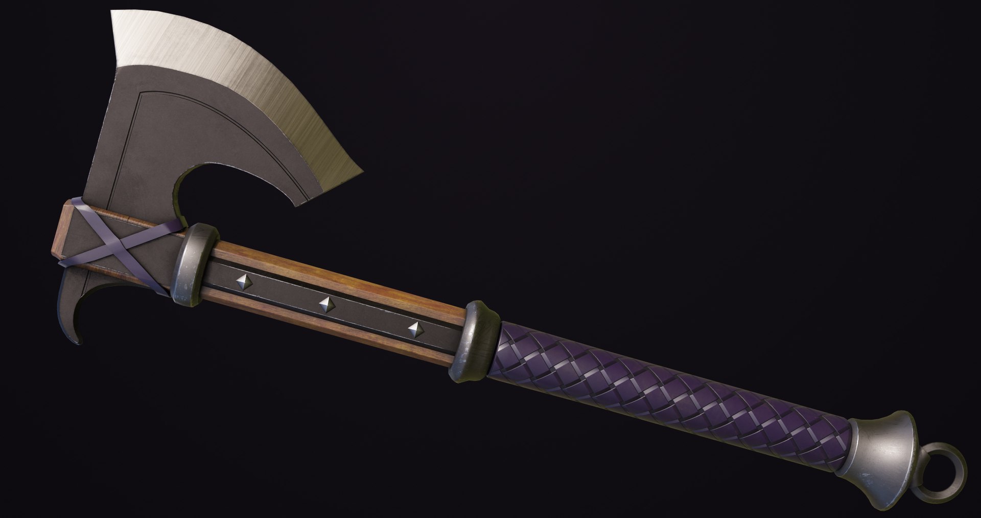 2 Battle Axe Collection All PBR Unity UE Textures Included 3D Model ...