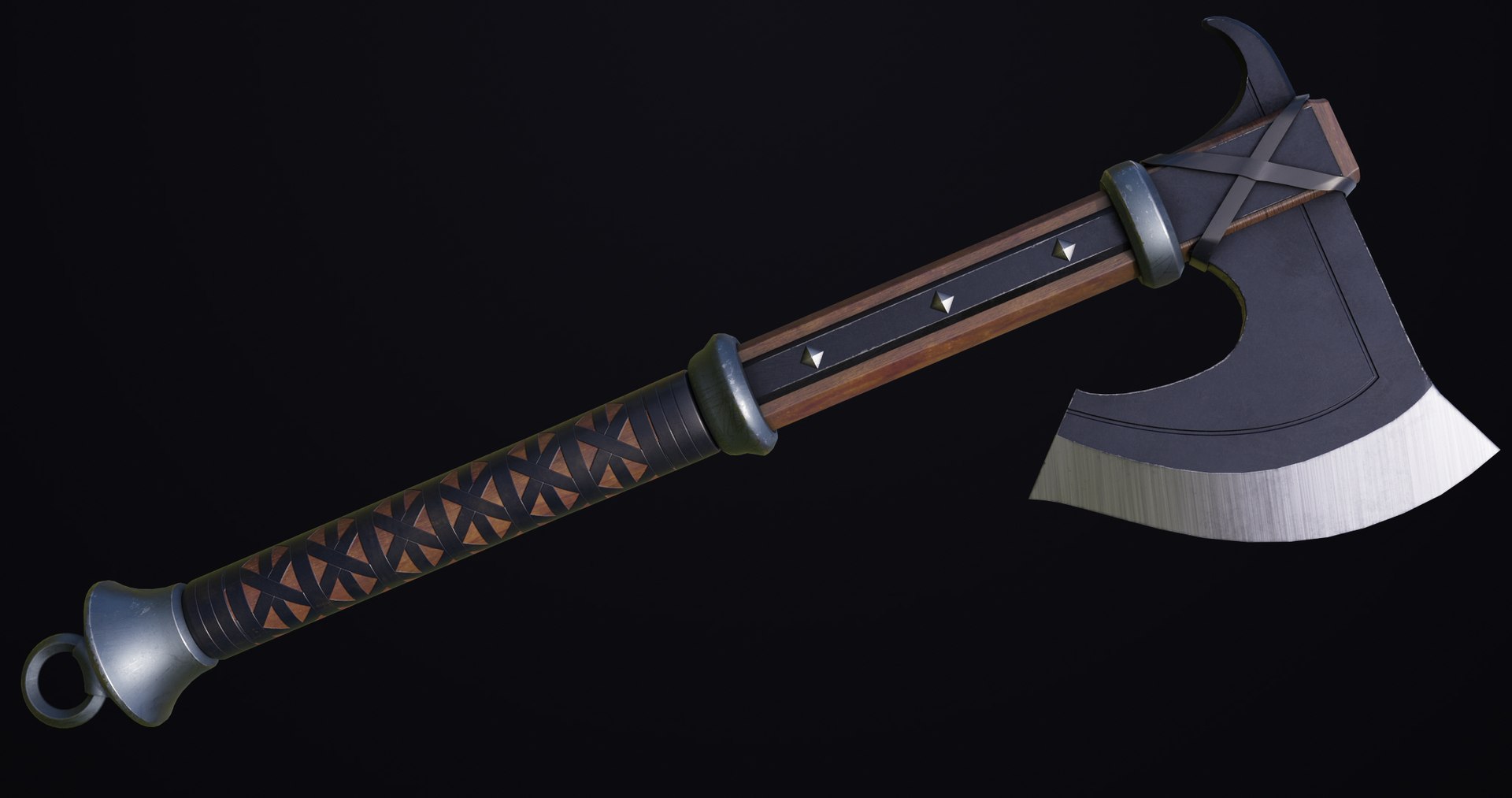 2 Battle Axe Collection All PBR Unity UE Textures Included 3D Model ...