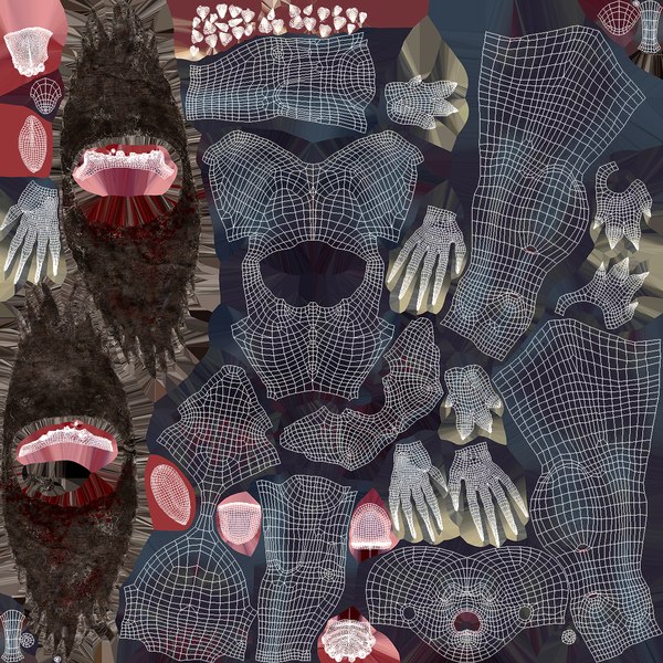 3D scary creature standing pose model - TurboSquid 1702757