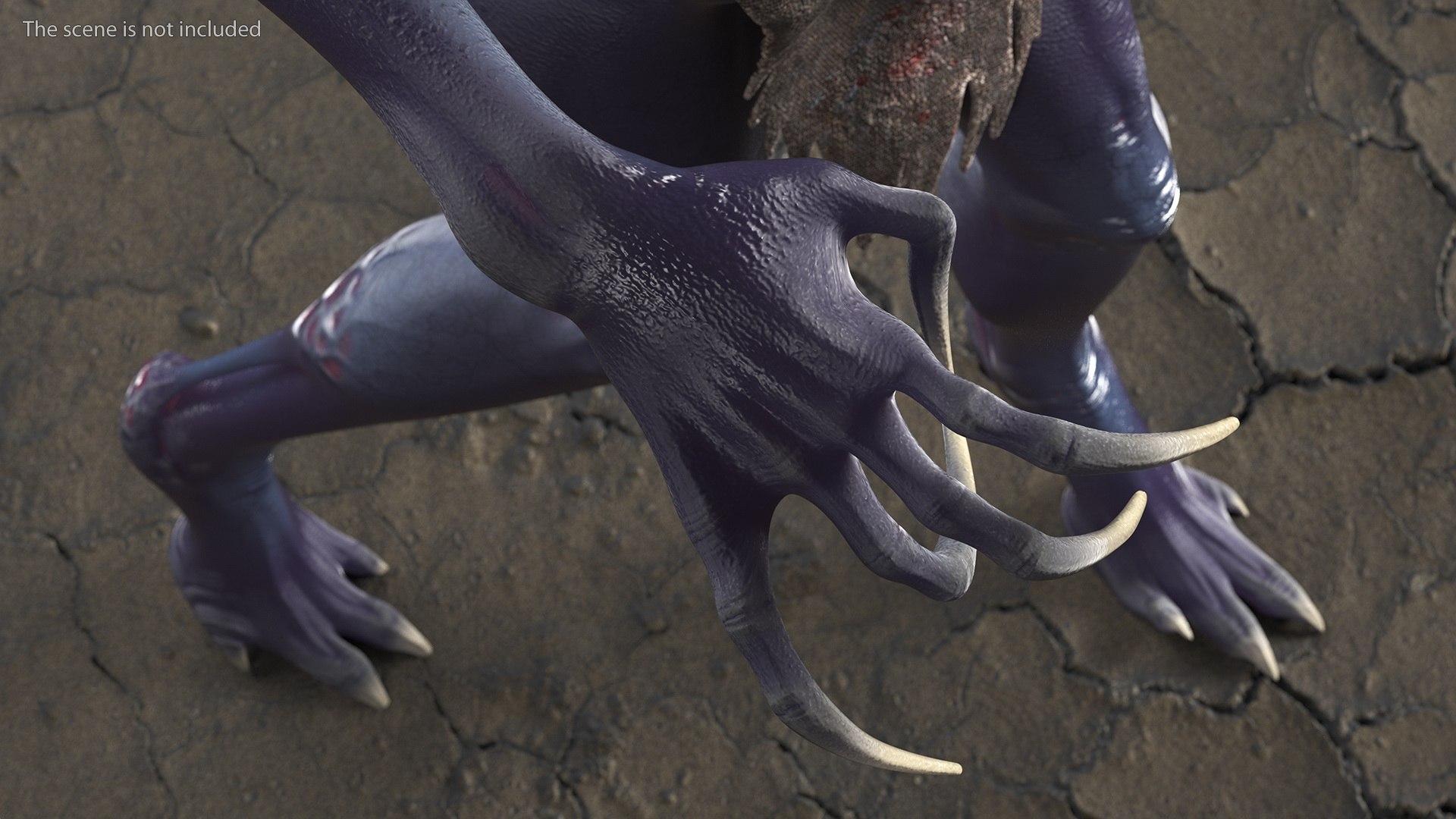 3D Scary Creature Standing Pose Model - TurboSquid 1702757