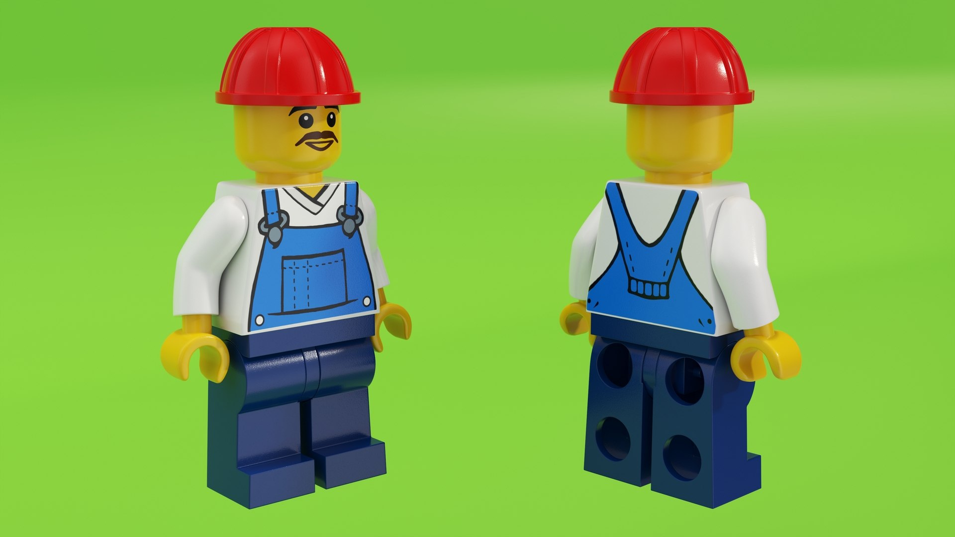Minifigure LEGO Worker Rigged For Maya 3D - TurboSquid 2295223