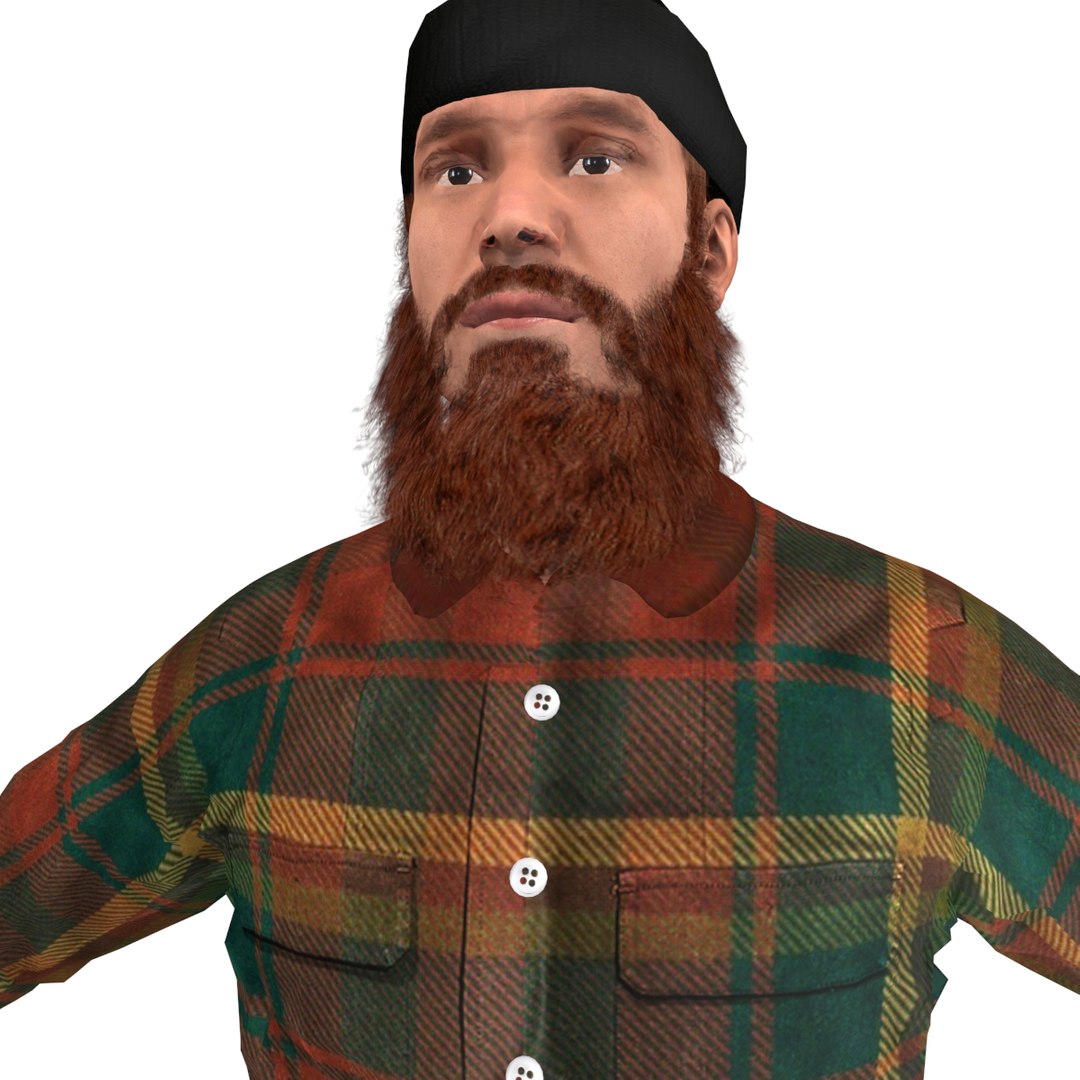 rigged canadian lumberjack 2 3d model