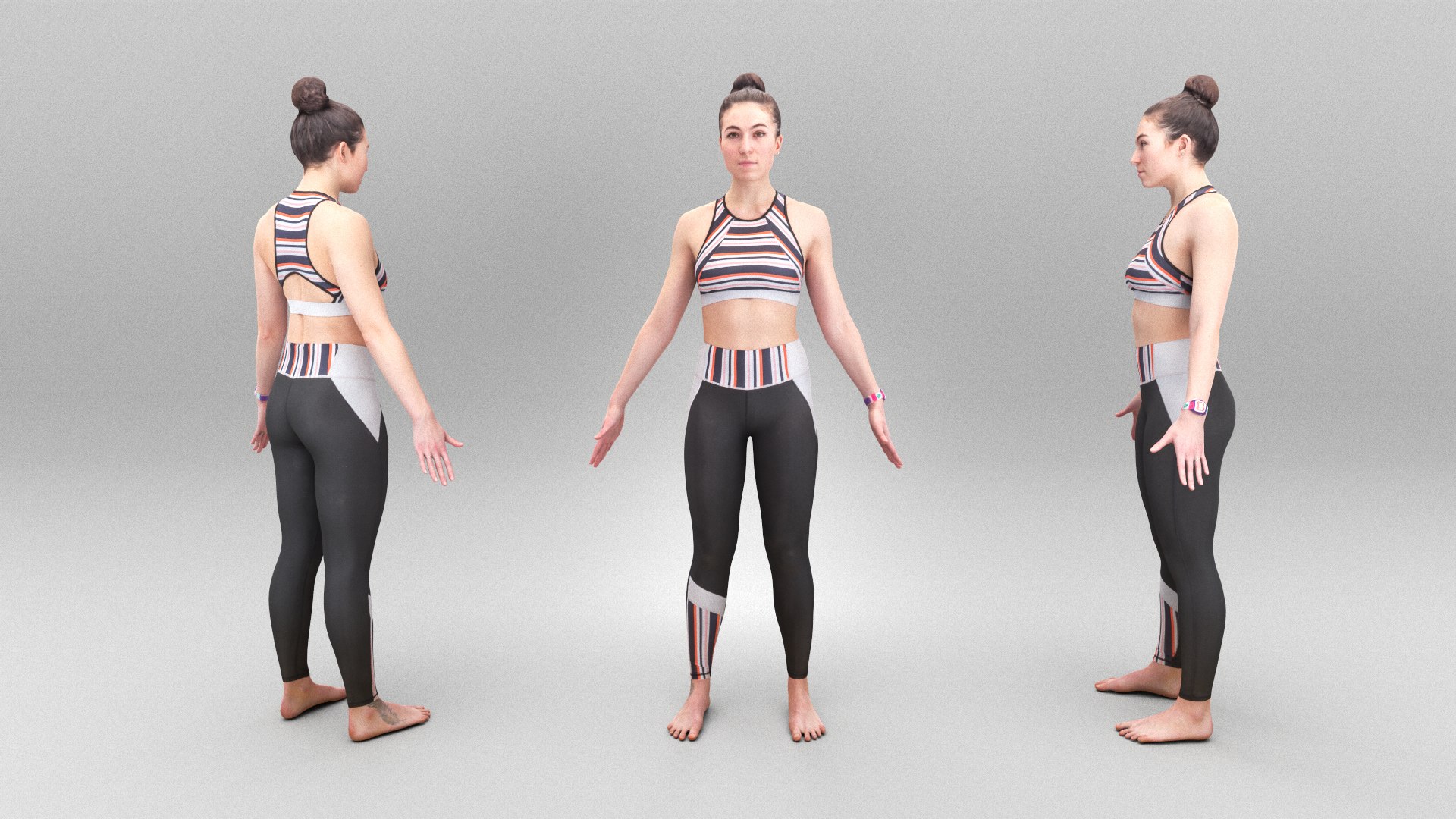 3D Fitness Woman Ready For Animation 454 - TurboSquid 2204449