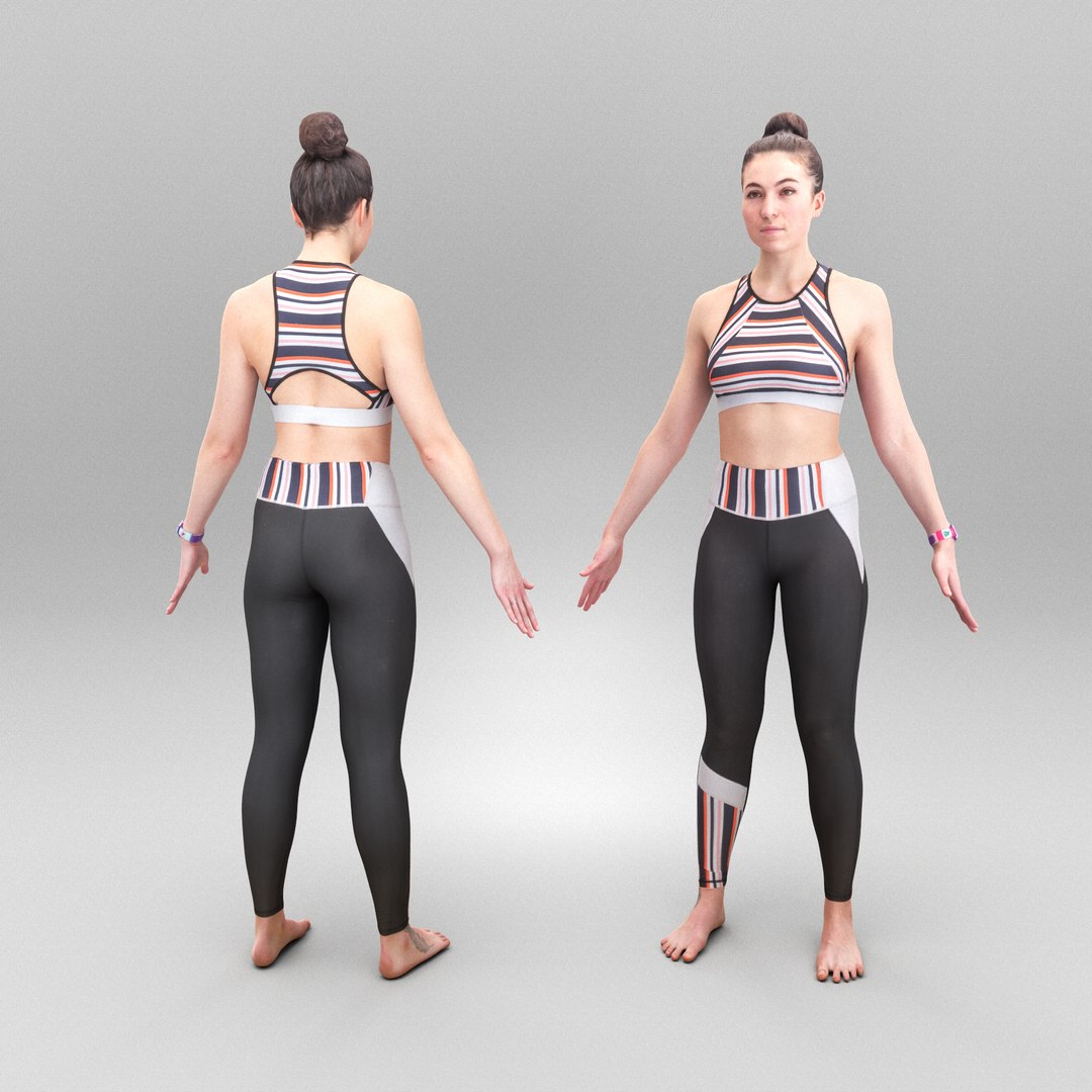 3D Fitness Woman Ready For Animation 454 - TurboSquid 2204449