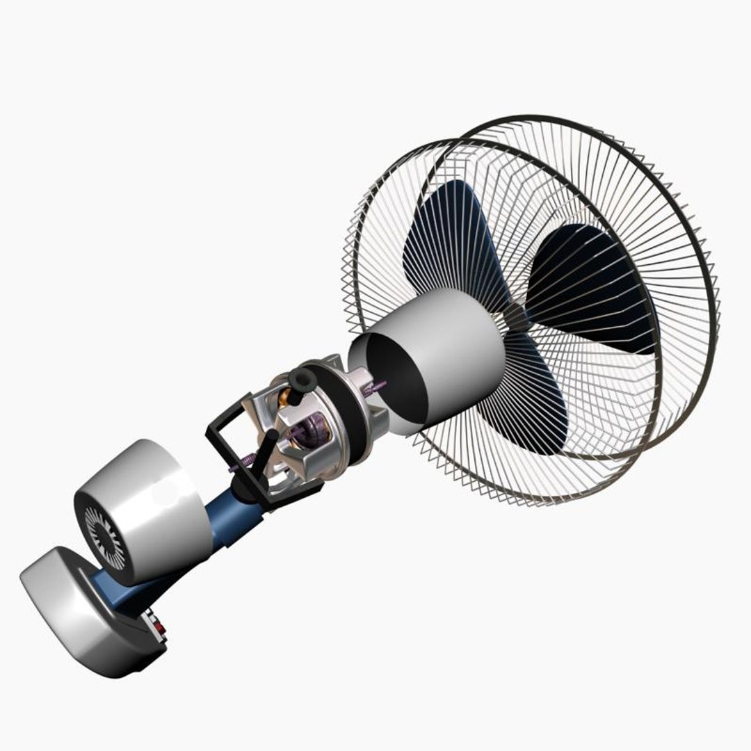 Functional Wall Fan 3d 3ds